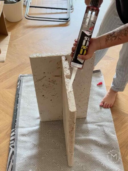 DIY une table en travertin • Agence Lmdeco