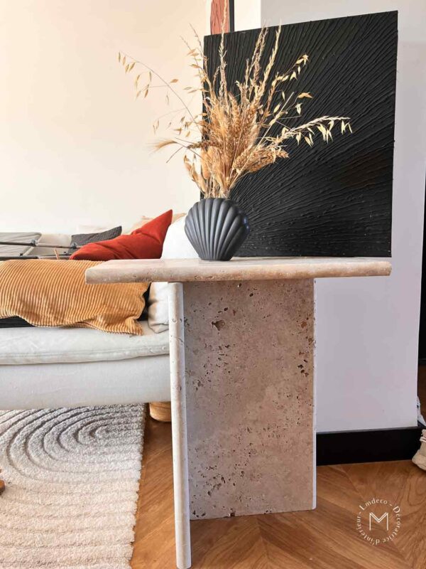 DIY une table en travertin • Agence Lmdeco