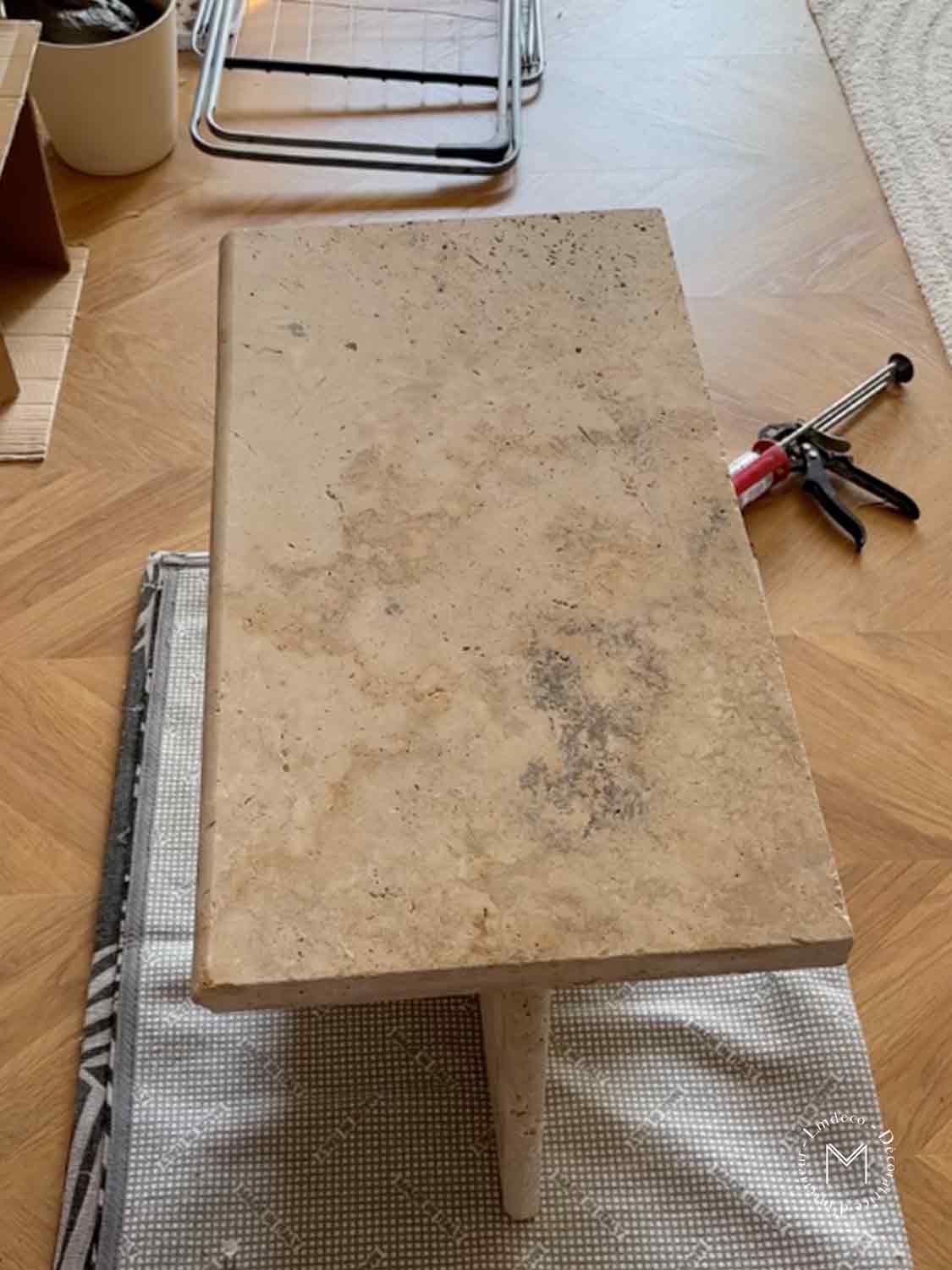 DIY une table en travertin • Agence Lmdeco